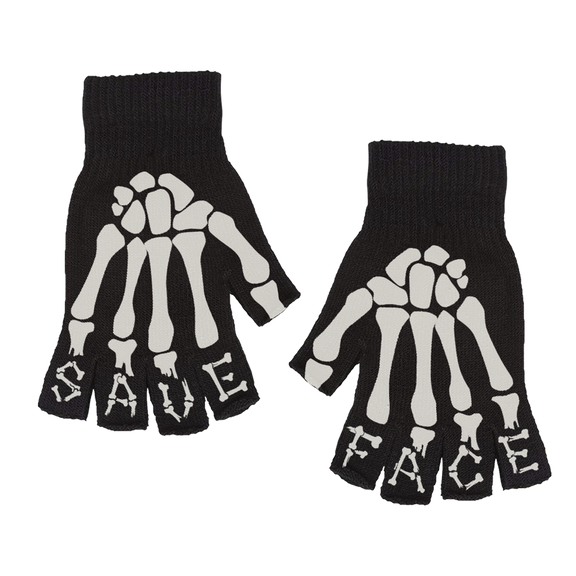 Skeleton Fingerless Gloves (Black) – Epitaph Records